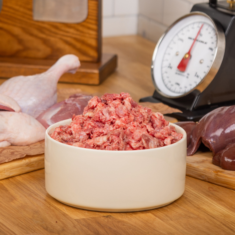 Purely Duck Raw Mince 80:10:10 (1kg) – THE DOGS BUTCHER B2C